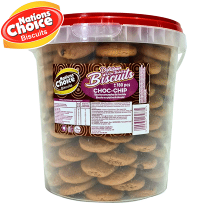 Choc-Chip Biscuits – 180 pcs Tub - Nations Choice Biscuits